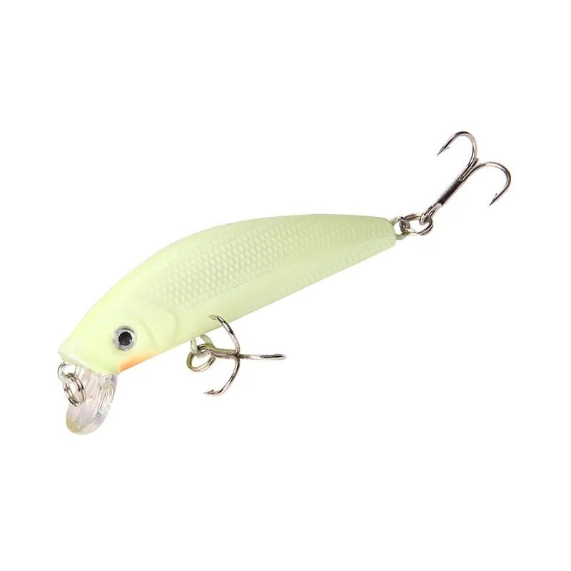 1шт Светящаяся рыболовная приманка MN0016B Glow Minnow Bait Hard Wobbler 7см-8г