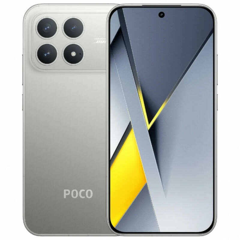 Смартфон Poco F8 Pro, NFC, FHD+, Bose/Dolby Atmos, 12/256Gb, Titanium Silver (Серебристый)