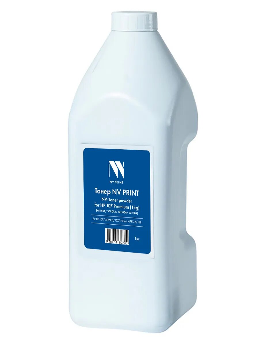 Тонер NVP NV-HP107-PR-1KG для HP 107 Premium (W1106A, W1105A, W1107A, W1110A) (1кг, ASC) для HP совместимый