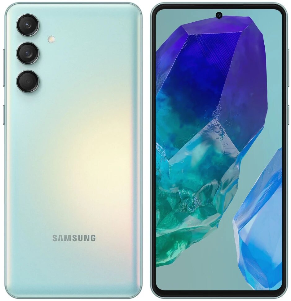 6.7" Смартфон Samsung Galaxy M55 8/256 ГБ, 2400x1080, Super AMOLED Plus, 120 Гц, зеленый