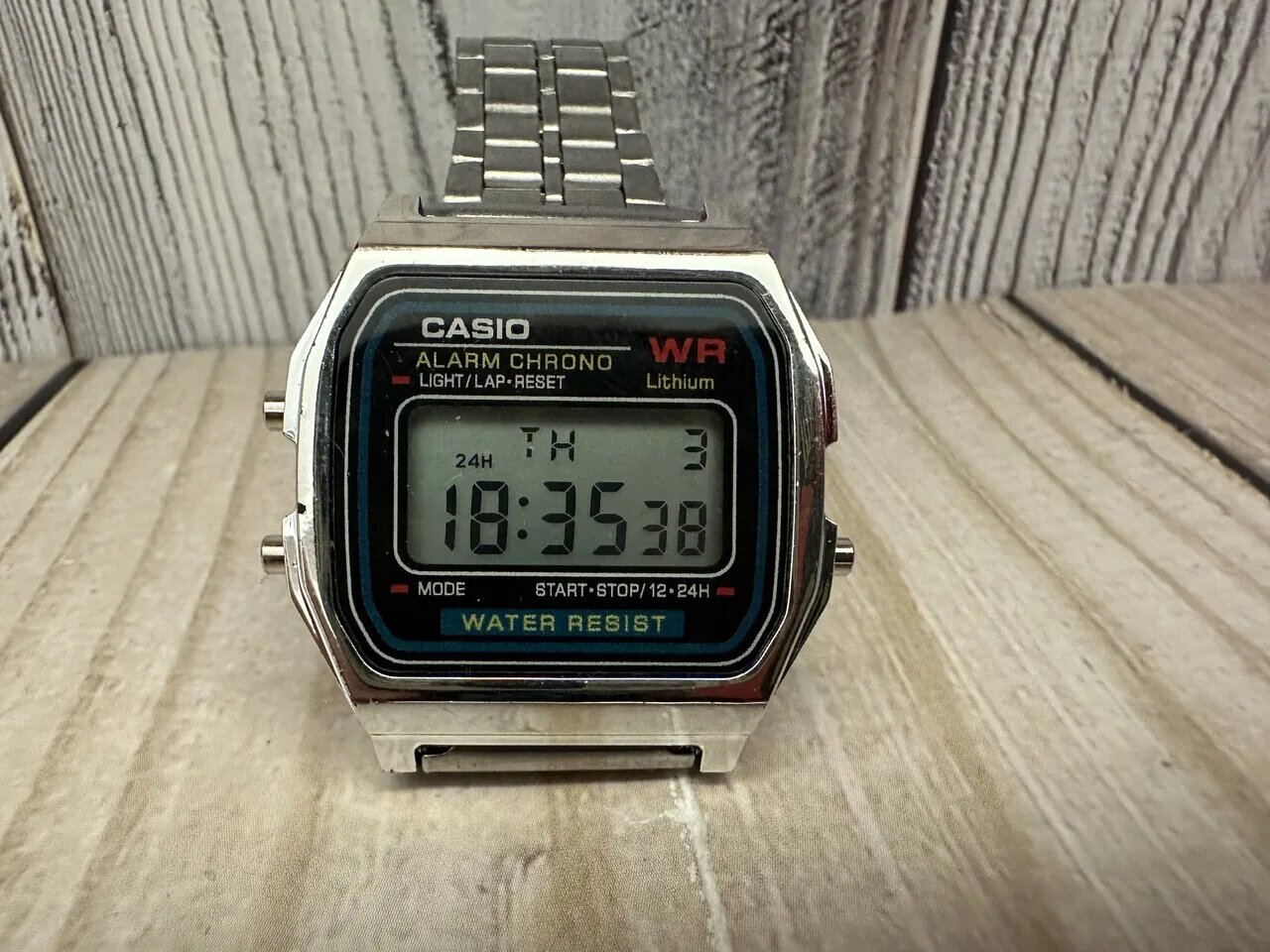 Наручные часы CASIO WR, винтажные, с функциями, на оригинальном ремешке