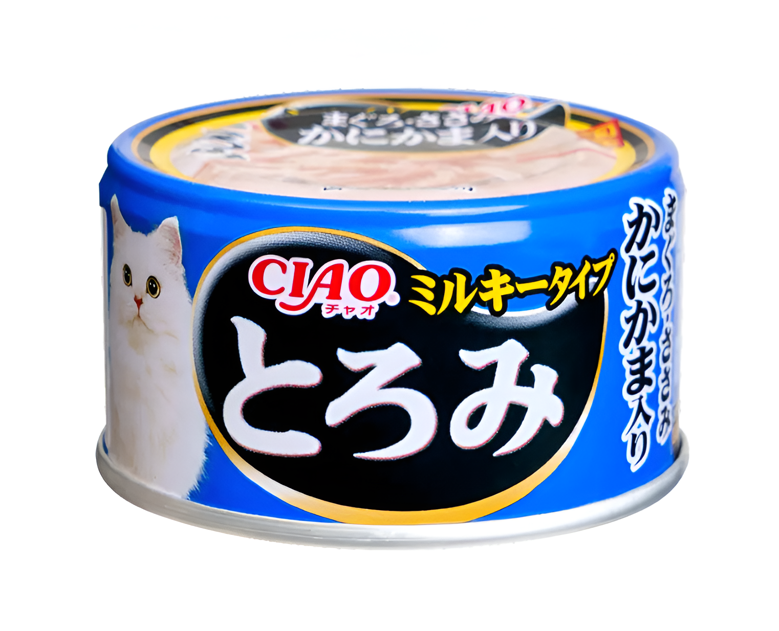 Влажный корм для кошек Inaba Toromi Milky Тунец Магуро, куриное филе, краб сурими в овсяном молоке, 6 шт х 80 гр