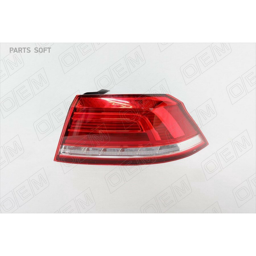 Фонарь правый внешний Volkswagen Passat B8 2015-нв седан, с ПТФ, светодиодный LED от официального дистрибьютора, OEM, артикул OEM0124FONR