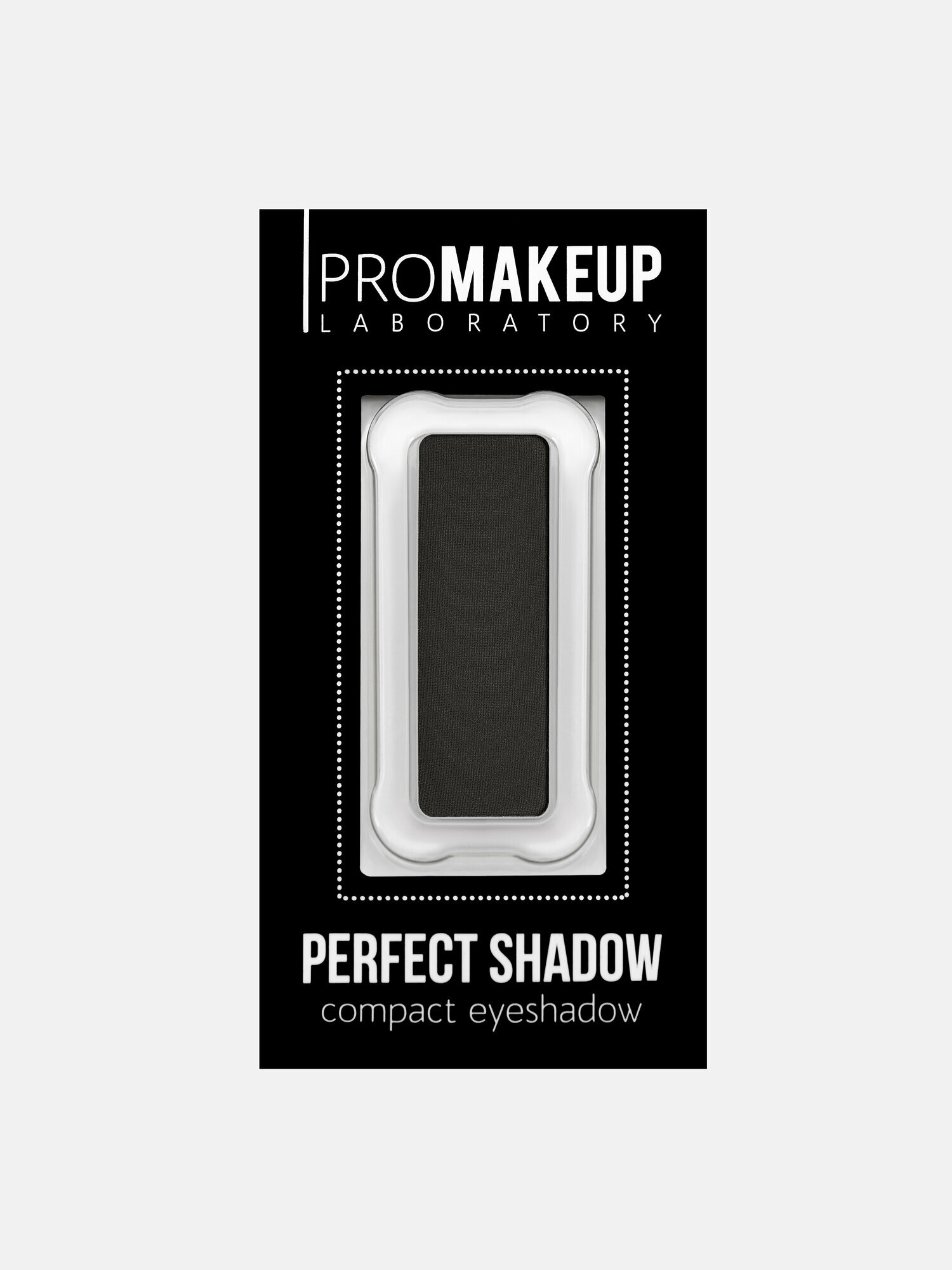 PROMAKEUP laboratory Тени для век компактные "PERFECT SHADOW", 4.3 г, 10 угольно-черный / матовый