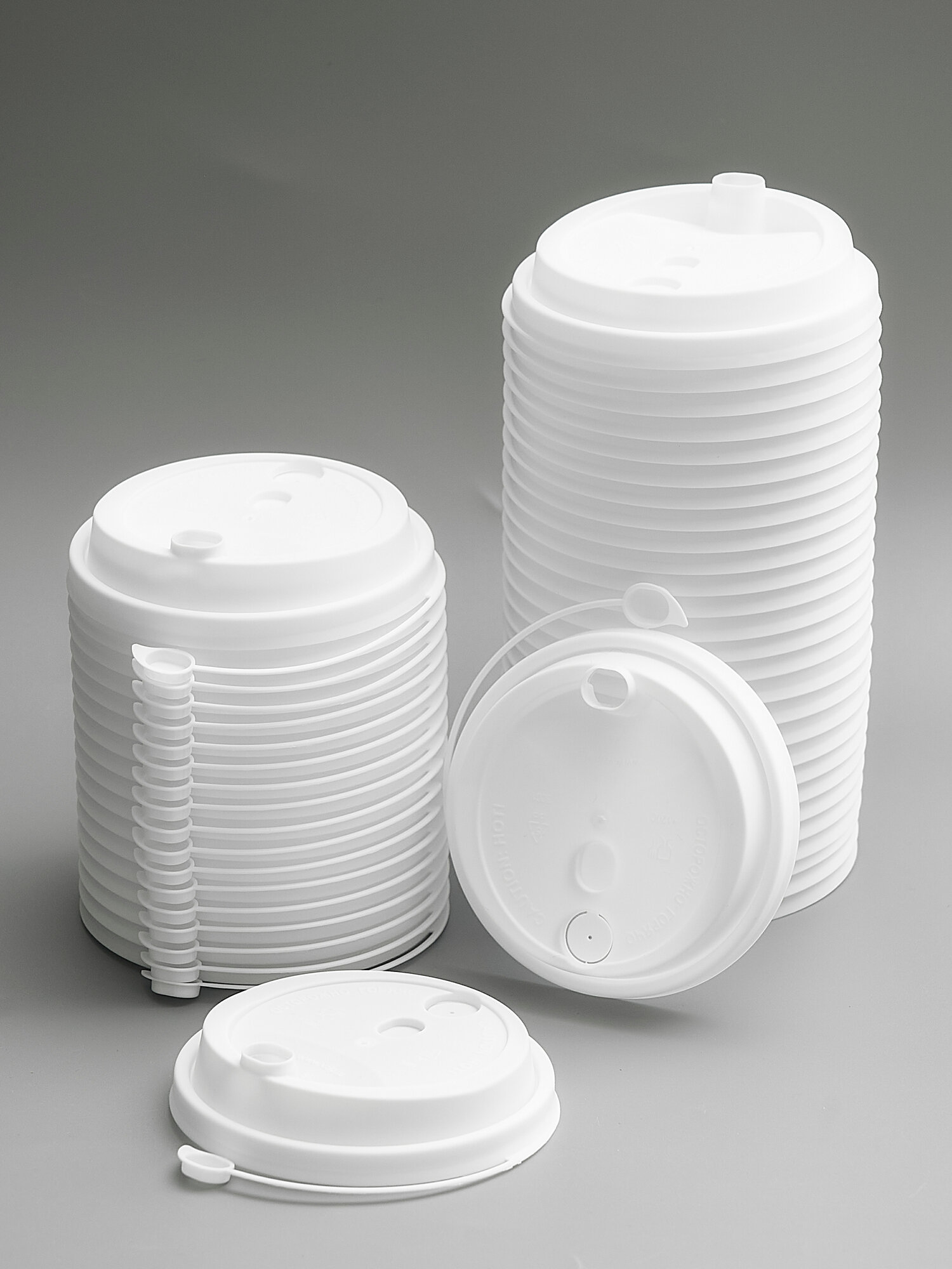 Крышка одноразовая для стакана 90 мм, с питейником Flip-top, белая, (50 шт).