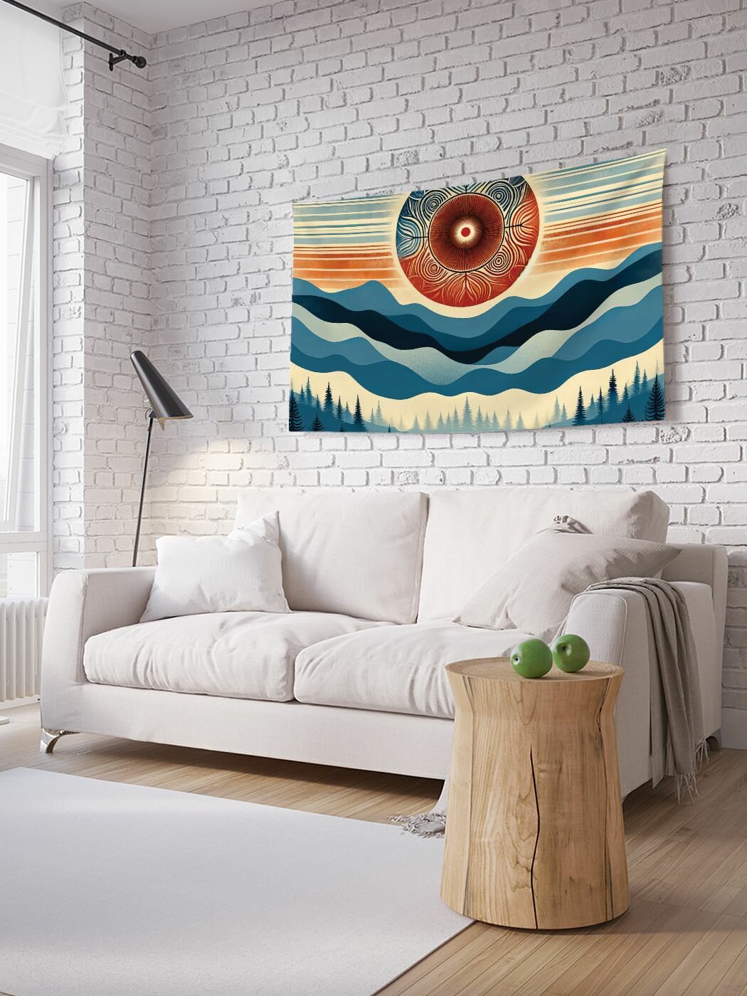 Фотопанно на стену тканевый горизонтальный "Солнце ацтеков", 100х150 см, JoyArty