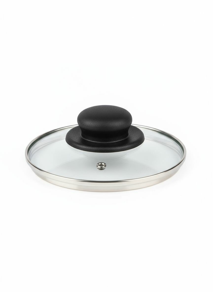 Стеклянная крышка Nimtom, для кастрюль и сковородок , с ручкой, прозрачная, 16см