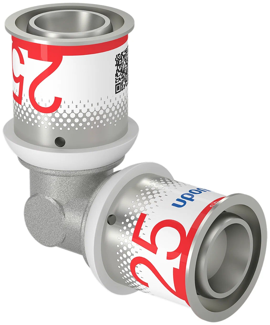 Угольник-пресс S-PRESS PLUS PPSU 90° 25x25, серый, Uponor MLC