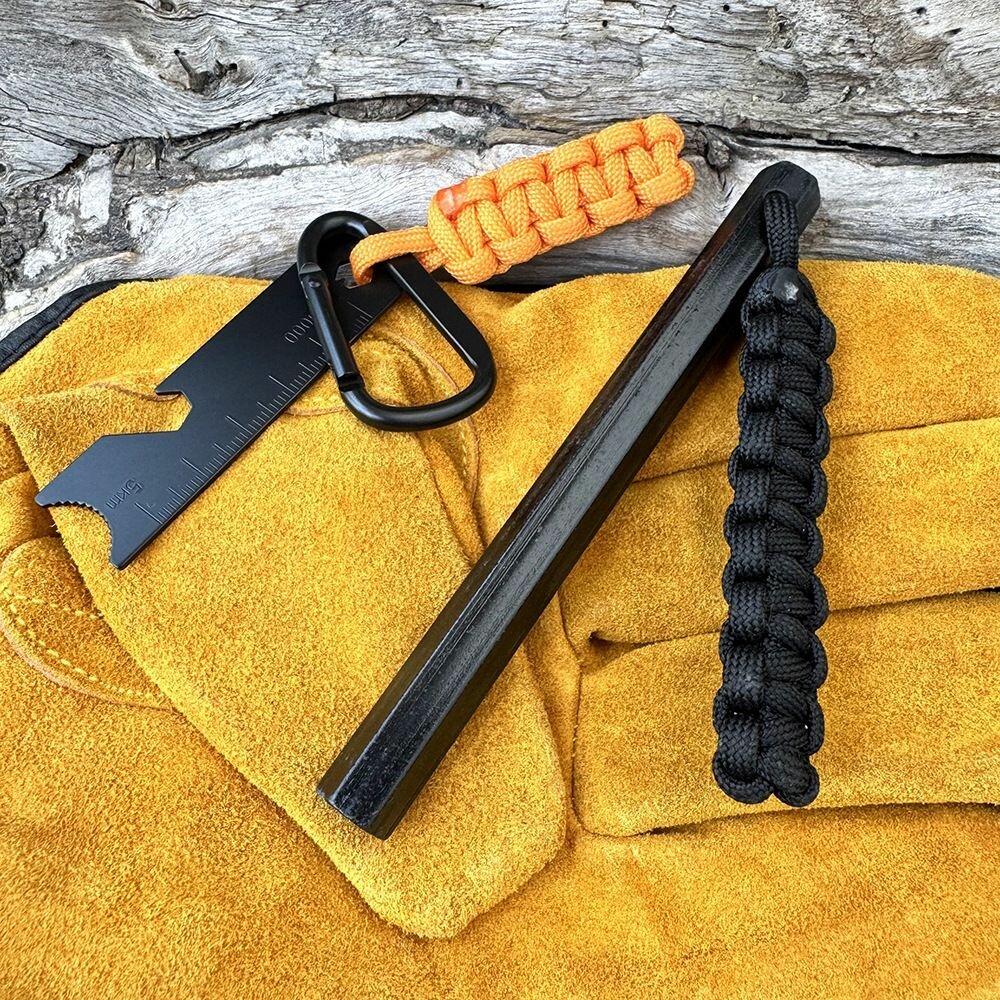 Чисто ручная работа, плетеный шестигранный кремень из магния, инструмент для выживания на природе, кремень для кемпинга