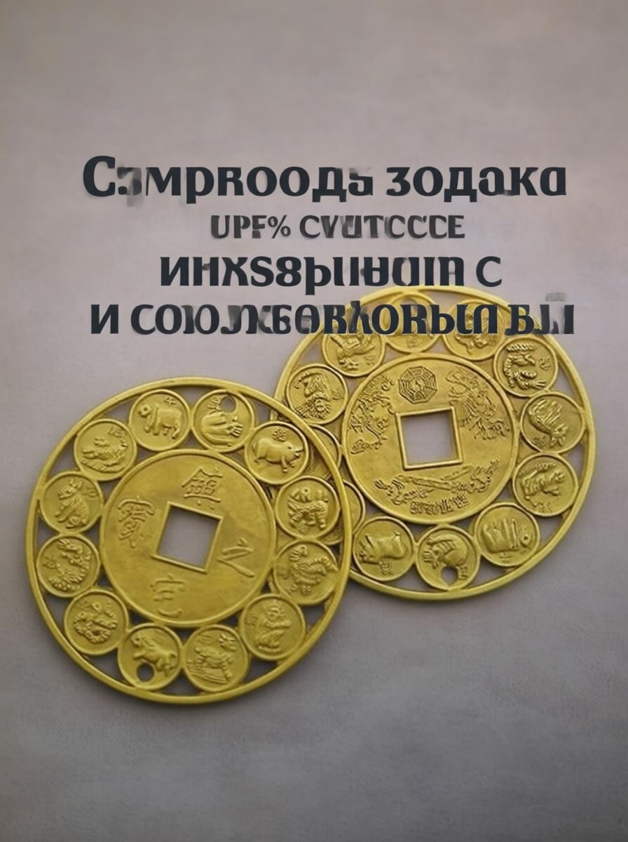 Большая Монета - Китай 12 знаков Зодиака