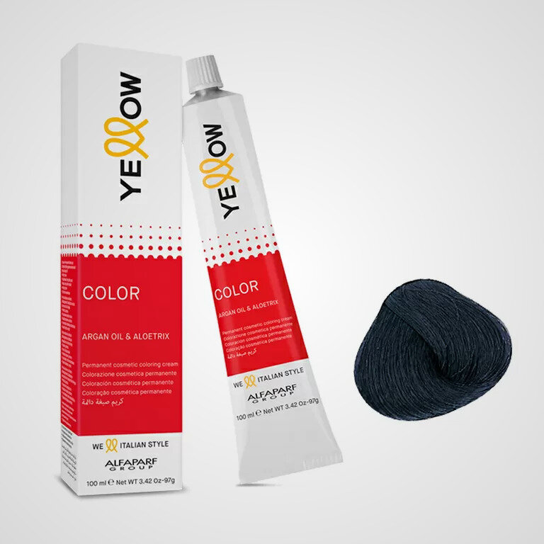 Ye Color Перманентная крем краска 1.11 100 мл YELLOW PROFESSIONAL Ye Color Permanent Coloring Cream Краска 100 мл