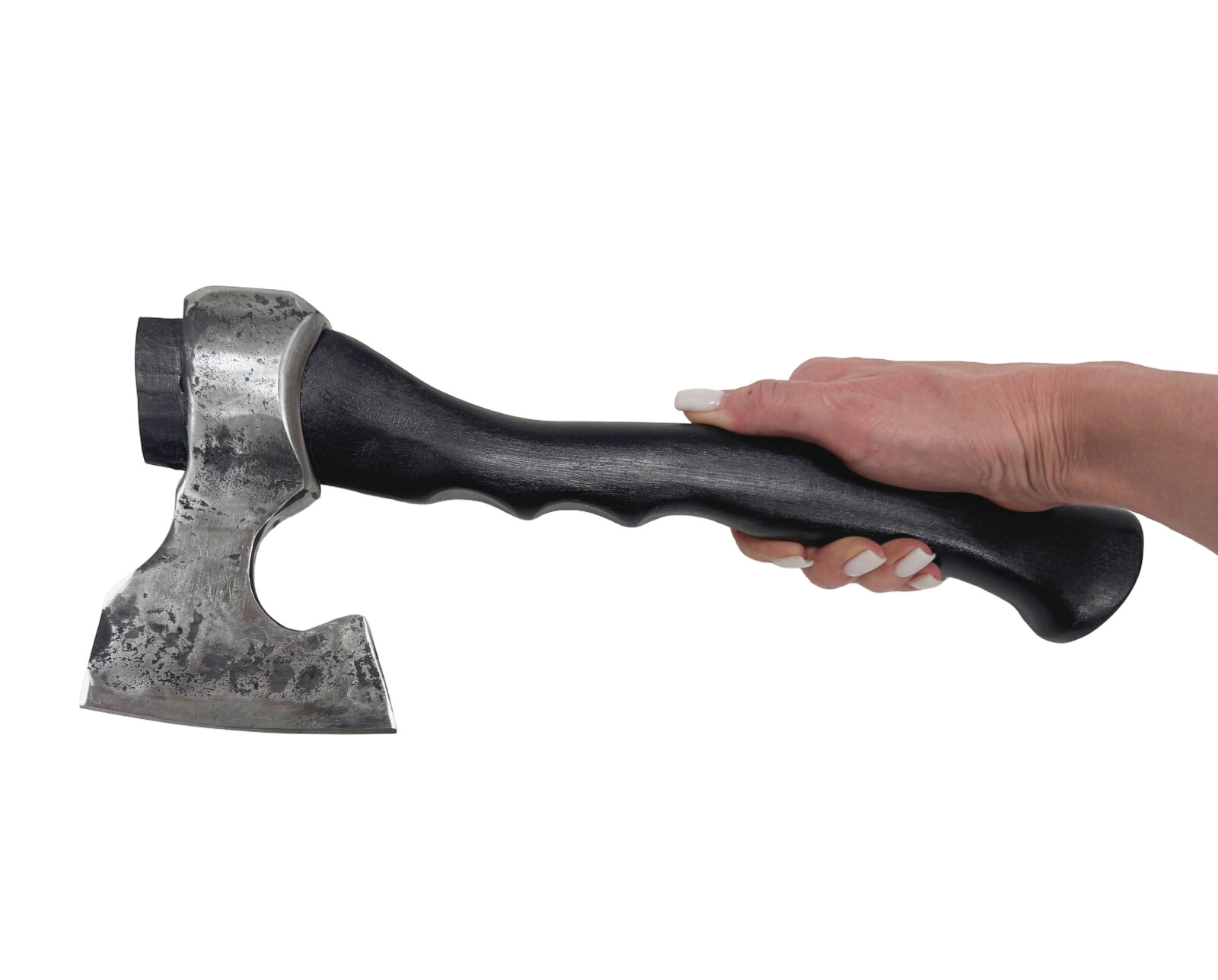 Топор малый кованый чёрный, сталь Р9 быстрорез, рукоять берёза