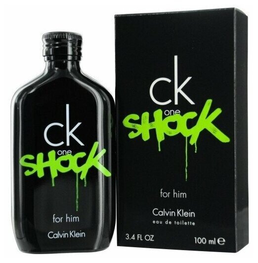CALVIN KLEIN туалетная вода CK One Shock for Him, 100 мл, 100 г