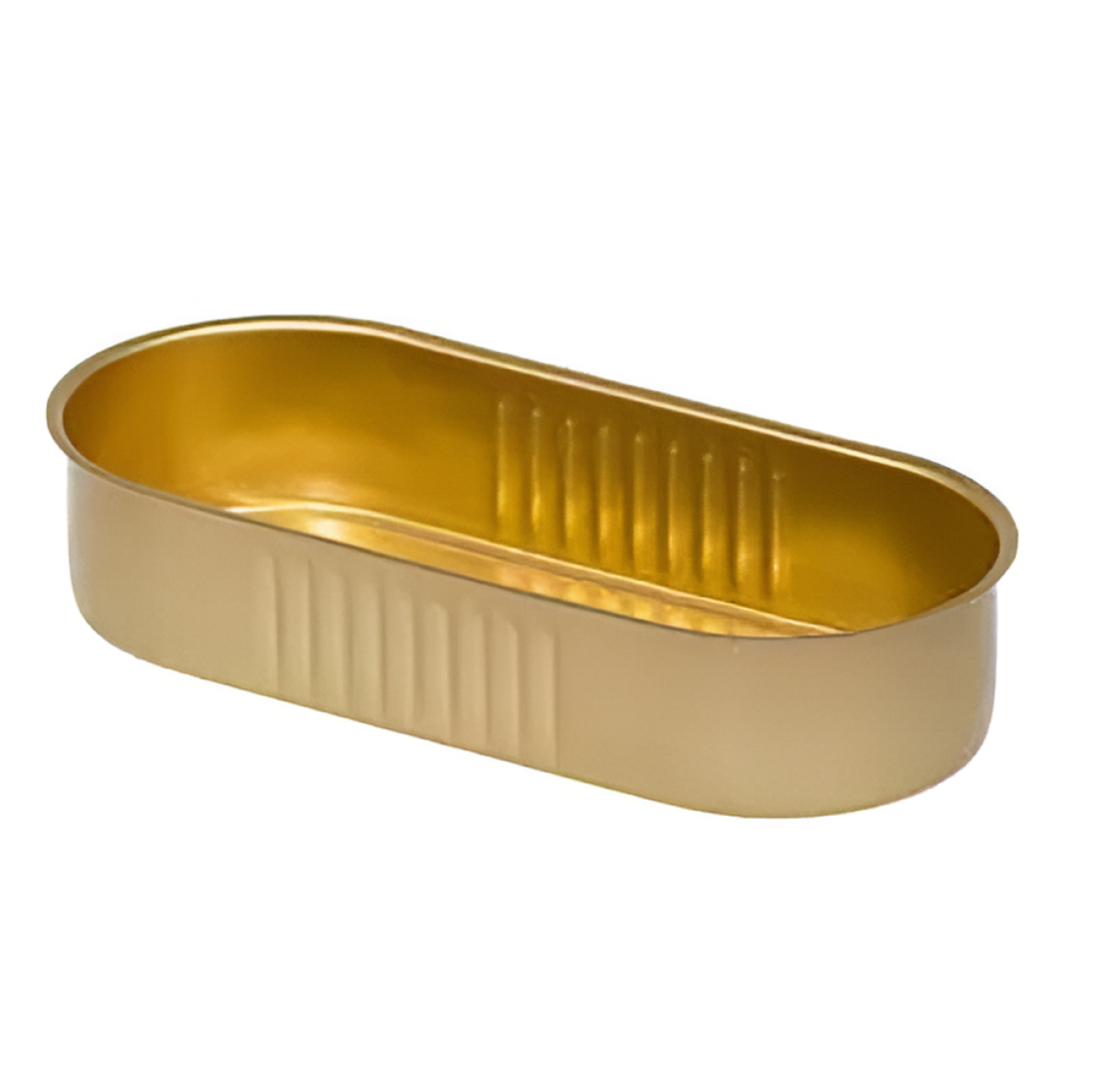 Жестяная банка овальная 7*15.5 см. высота 2см, для подачи, 2 шт.