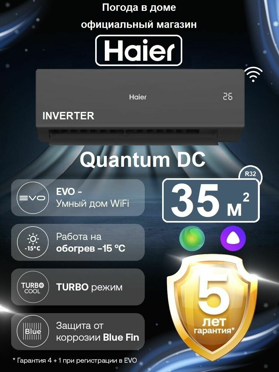 Сплит-система Haier AS35HQJ1HRA-B (инвертор)