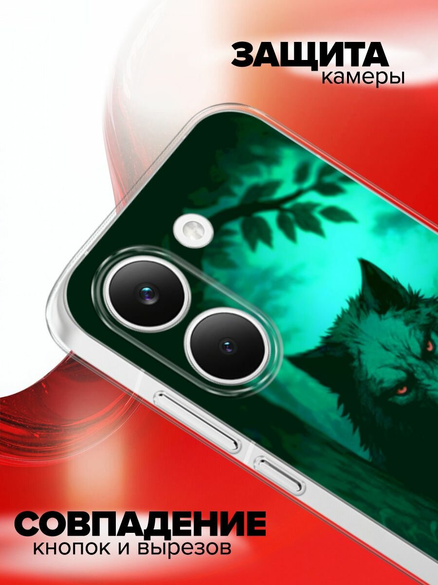 Силиконовый чехол на Poco X8 Pro / Поко X8 Про с принтом Лесной волк — фото 1