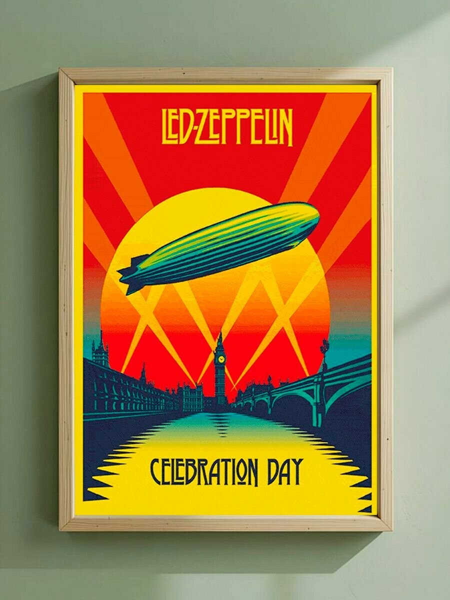 Постер, плакат на стену "Led Zeppelin Рок Группа" 42 см х 29,7 см (А3)