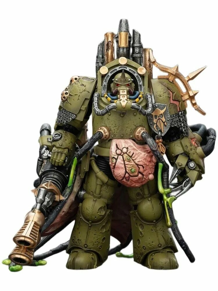 Подвижная фигурка JOYTOY Warhammer 40K Death Guard Lord of Virulence with Power Fist and Twin Plague Spewer, Игры для персонажей Коллекция подарков на день рождения