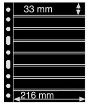 Лист в альбом Grande для банкнот (бон) на 8 бон, 8S, упаковка 5 штук Leuchtturm