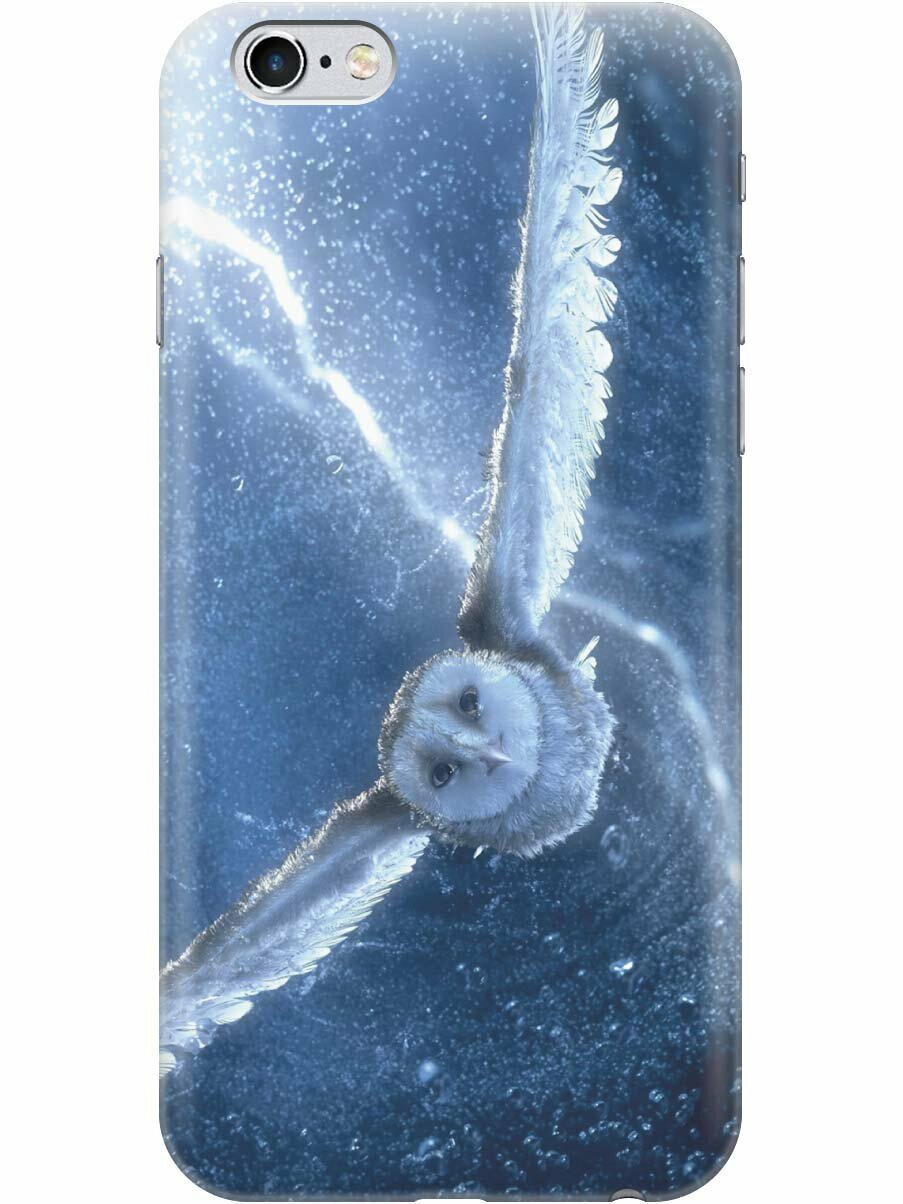 Силиконовый чехол на Apple iPhone 6s / 6 / Эпл Айфон 6 / 6с с рисунком "Сова в полёте"