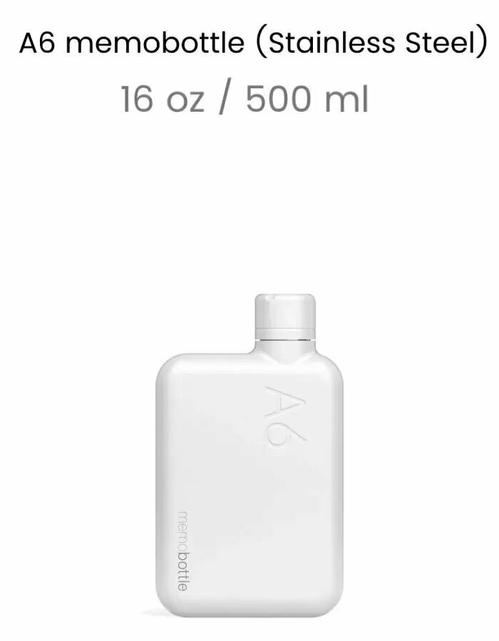 Бутылка из нержавеющей стали Memobottle A6