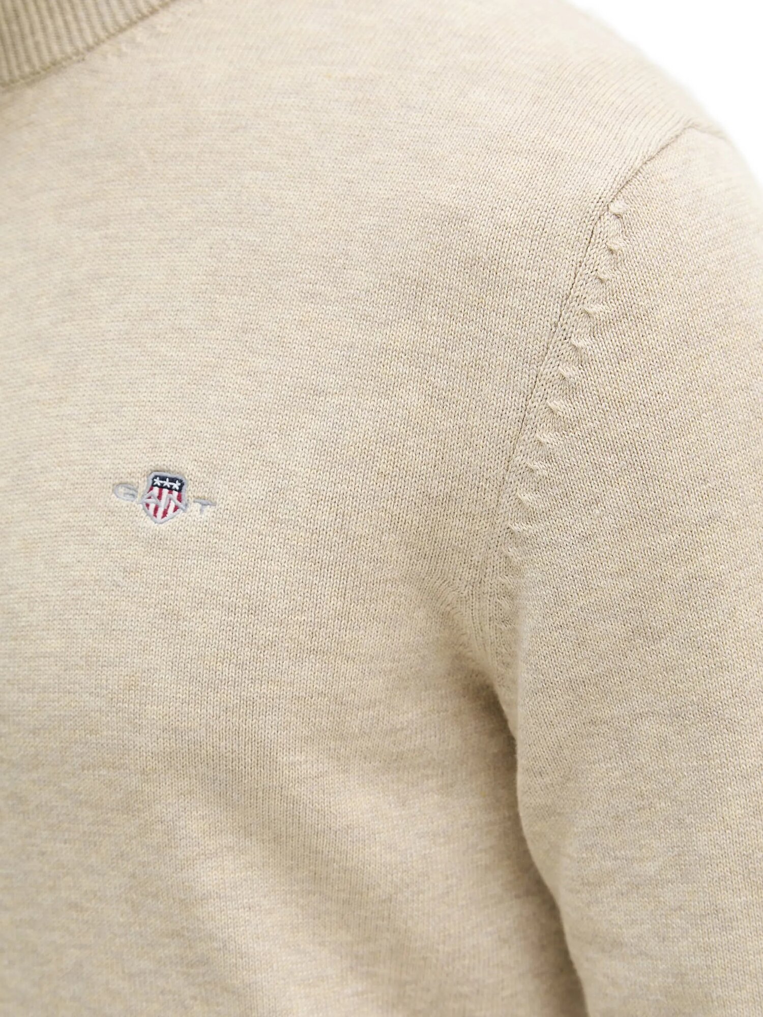 Свитер GANT Zip-up embroidered-logo sweater, размер 48 — фото 1