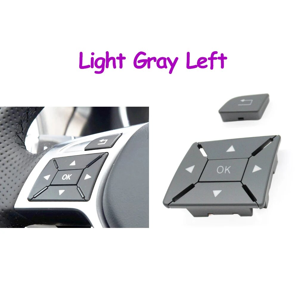 Кнопки переключателя на рулевом колесе автомобиля для Mercedes BENZ C GLK E CLA GLA B Light Gray L