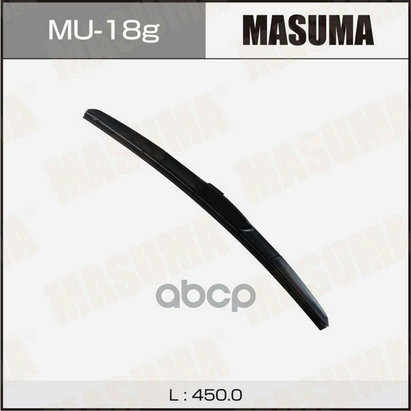 Дворник MASUMA 18' гибридный, крюк (450мм) (1/10/50) Masuma арт. MU18G