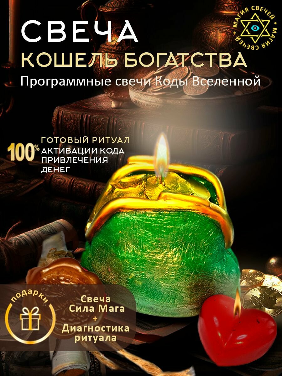 Магическая программная Свеча Кошель Богатства