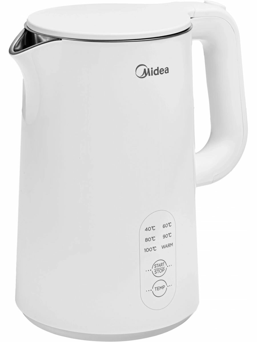 Чайник электрический Midea MK-8017 1.7л. ,2200Вт белый (пластик)