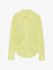 Рубашка PATRIZIA PEPE Gathered poplin shirt, размер 40, светло-желтый