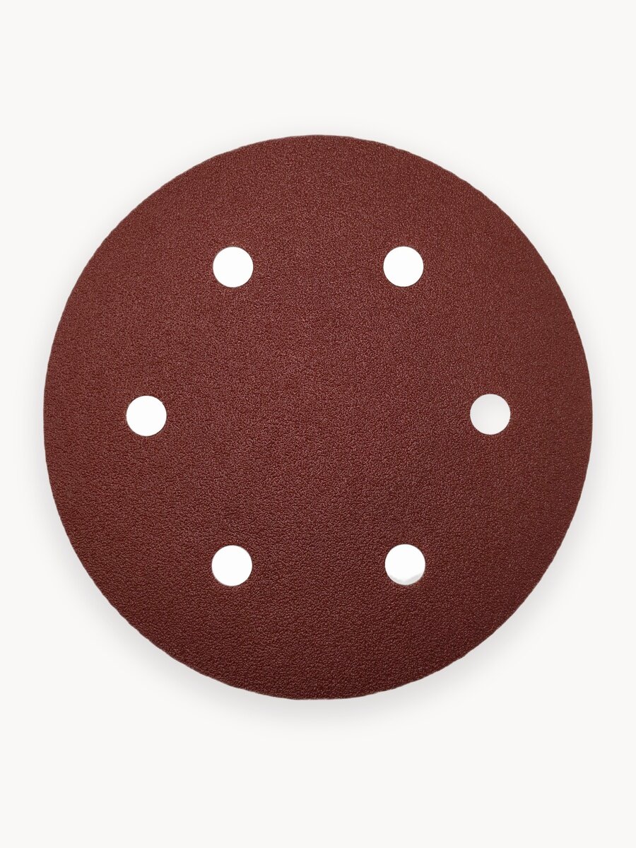 Шлифовальные круги 225мм на липучке 10шт Р40, 6 отверстий / шлифовальные диски 225 для жирафа