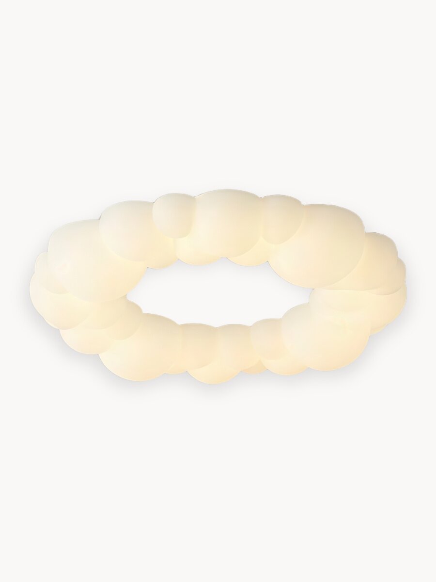 Круглое белое облако потолочный светильник, D50 см, трехцветный свет