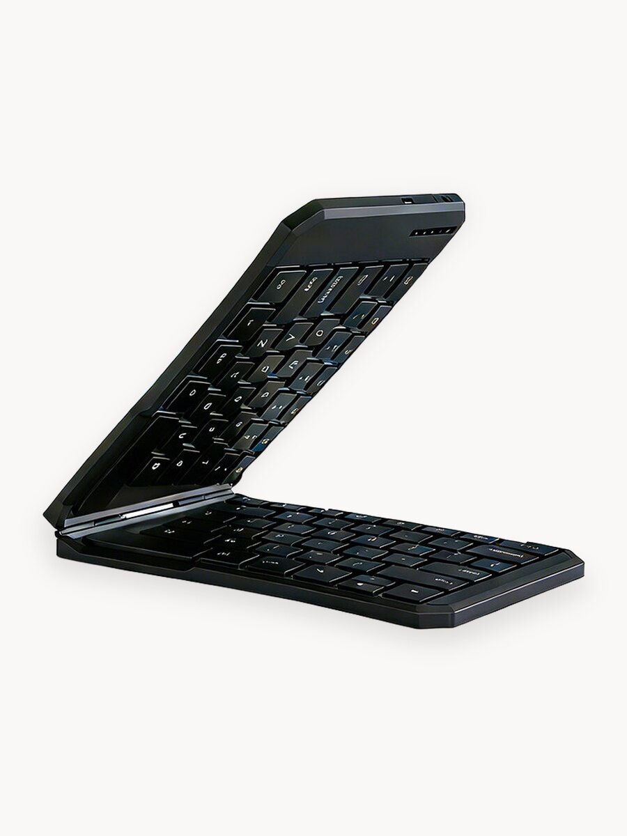 Портативная Bluetooth клавиатура 3 в 1(IOS/Android/Win), V-образная эргономичная раскладка, серая