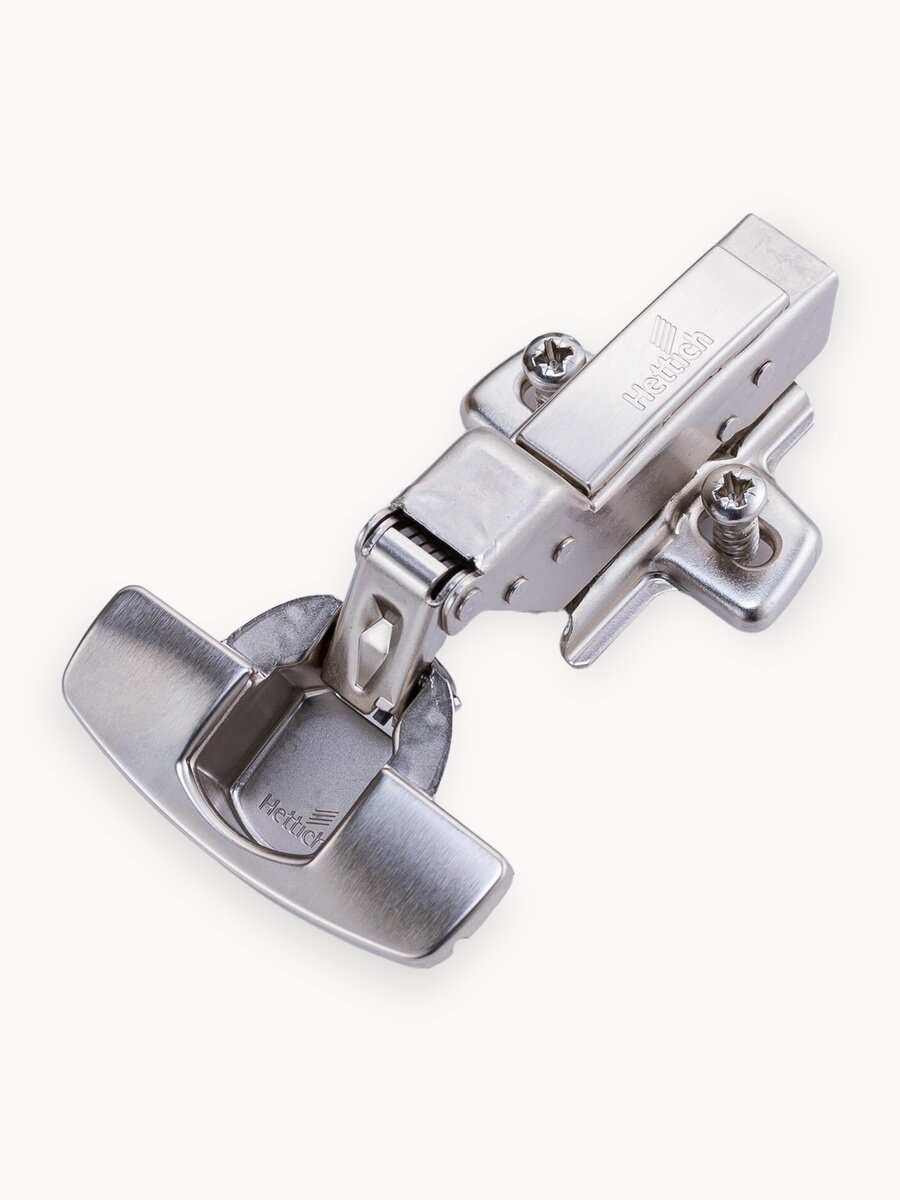 Мебельные петли с доводчиком HETTICH SENSYS 8645I, вкладная 110 градусов, Clip-on, комплект 2 шт.