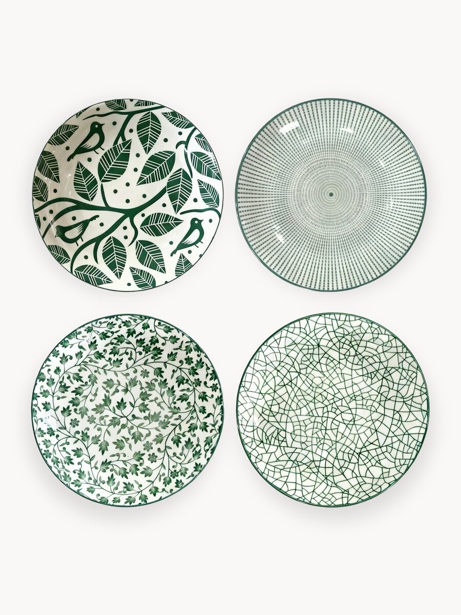 Набор тарелок Homium Kitchen, Japanese Collection, Story, D20см, 4шт, цвет зеленый