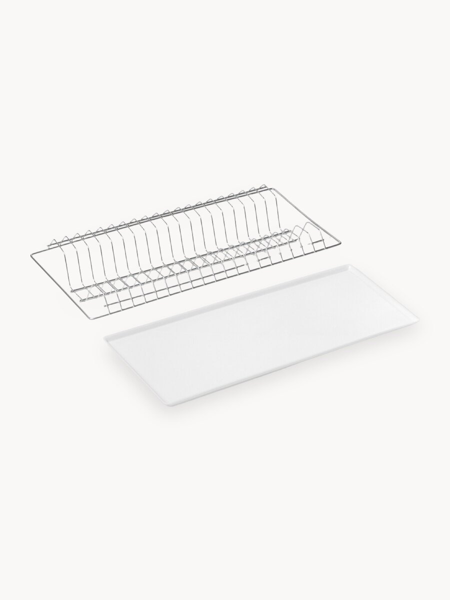 Комплект посудосушителей с поддоном для шкафа, сушилка для посуды 60 см, 56,5×25,6 см, белый