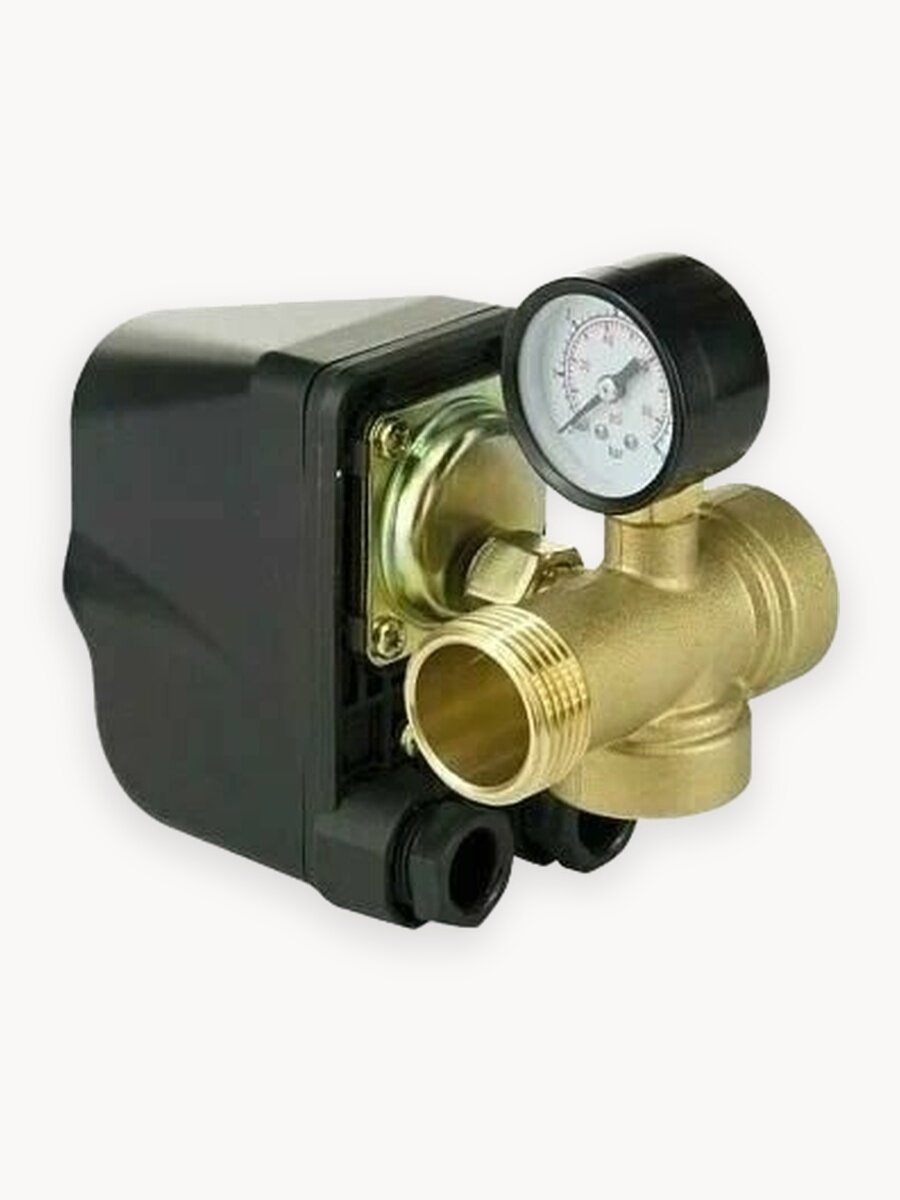 Реле давления воды для насоса, штуцер, манометр