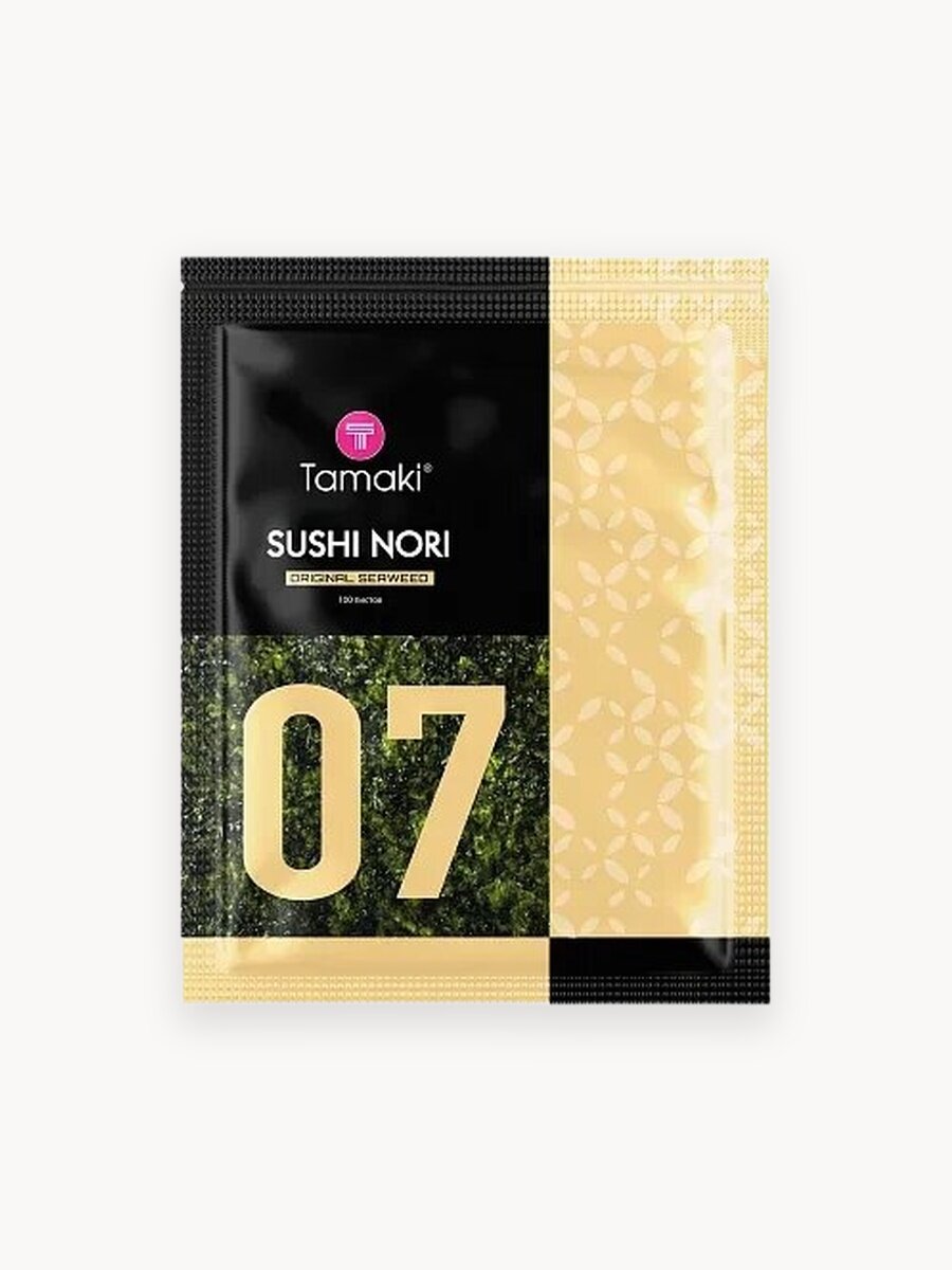 Нори Tamaki №7, для японской кухни, для роллов и суши, 100 листьев, неострые, 300 г