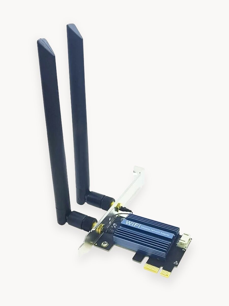 Wi-Fi PCI-E Адаптер AX210 Pro, Wi-Fi 6E 2.4/5/6 ГГц, 5374 Мбит/сек, Bluetooth 5.3, Сетевая Карта для ПК, для Компьютера