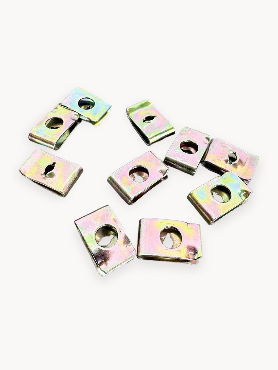 Скоба крепления для пластика на мототехнику, 10 шт, мото, скутер.