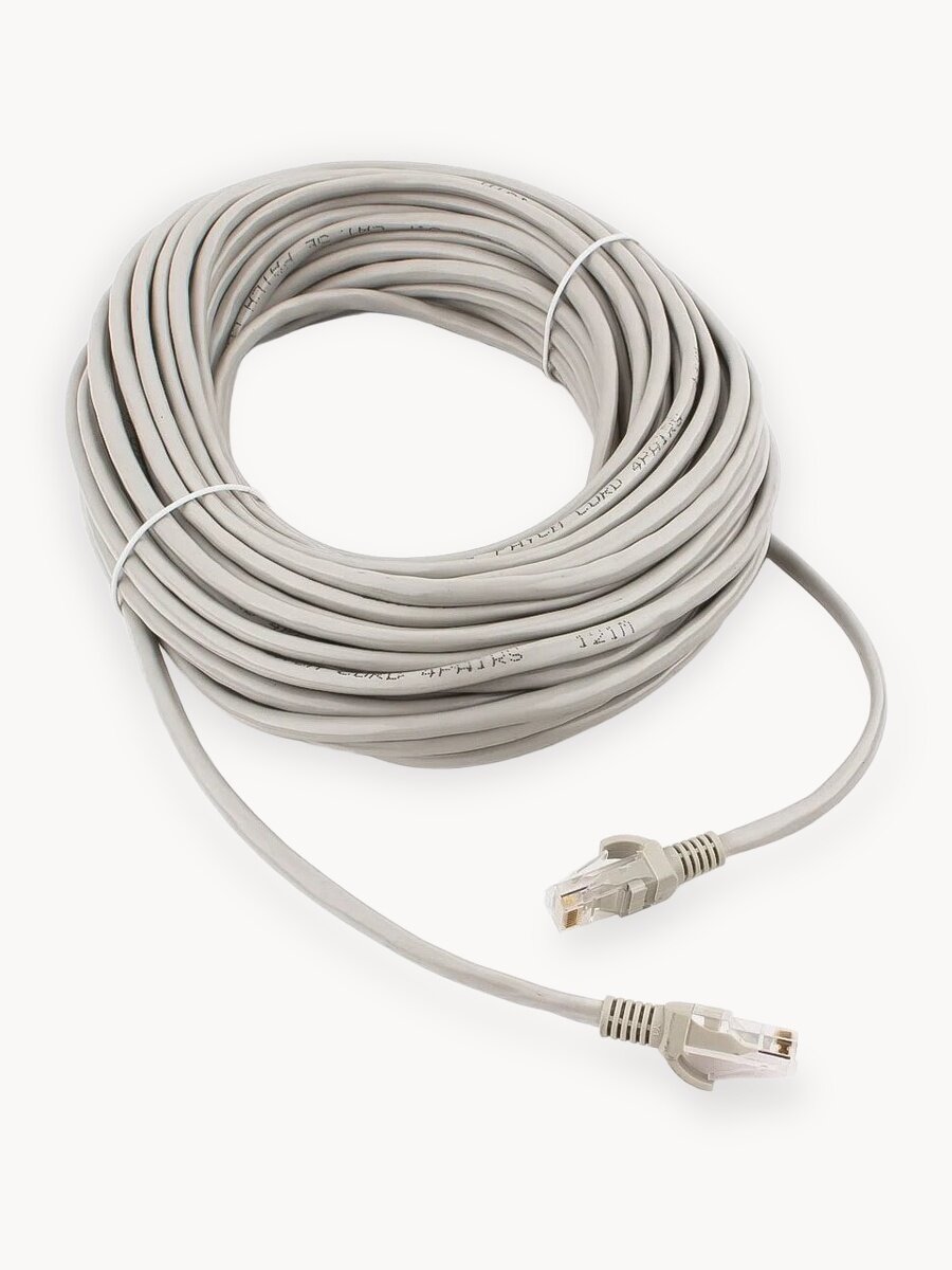 Многожильный патч-корд Cablexpert UTP кат.5e, 20м, литой, серый PP12-20M, 5 мм