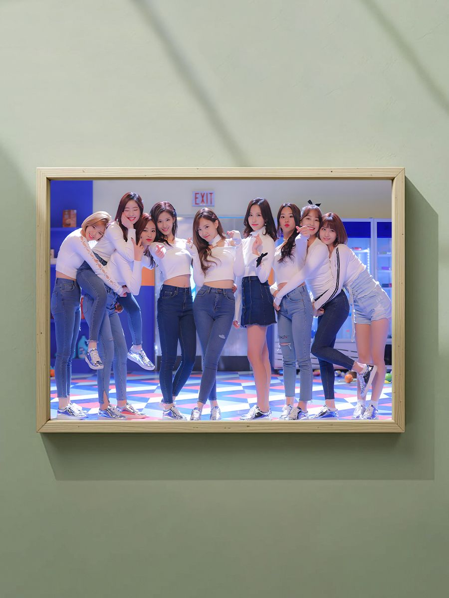 Постер, плакат на стену "TWICE K pop гёрл-группа" 42 см х 29,7 см (А3), Без Рамы