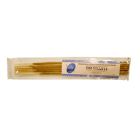 OM SHANTI Ramakrishna's Natural Handmade Incense Sticks (ОМ шанти натуральные благовония ручной работы, Рамакришна), 20 г.