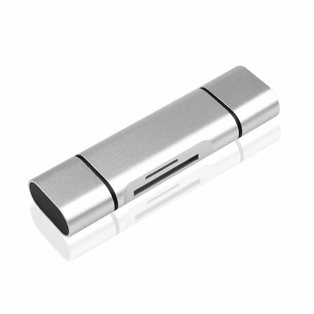 USB 3.0 Micro USB Type C Card Reader SDHC SD TF MicroSD Card Reader Micro USB OTG Адаптер для Silver