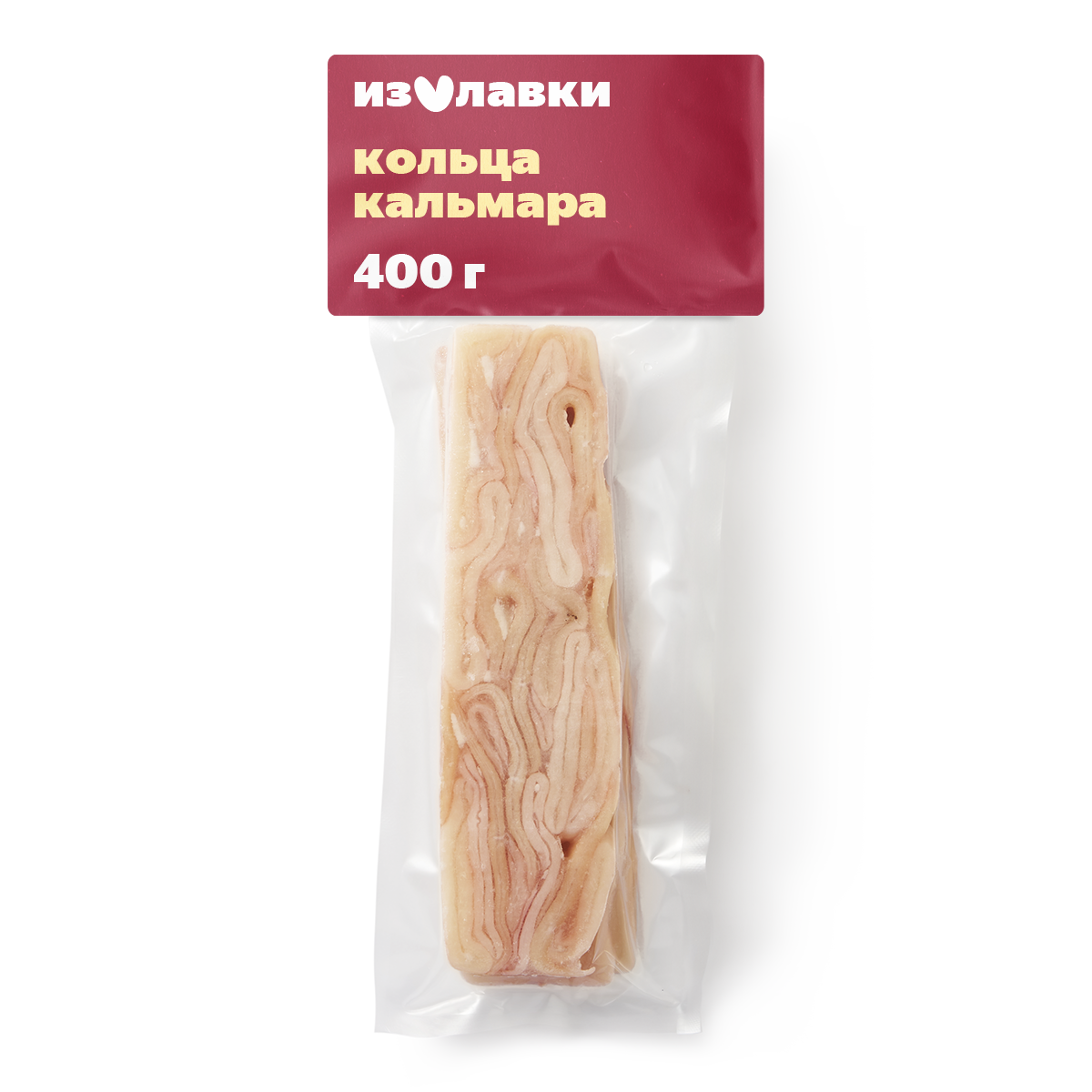 Кальмар командорский "Из Лавки", свежемороженый, кольца, вакуумная упаковка, 400 г