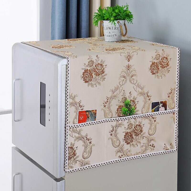 Пылезащитный чехол для холодильника, тканевое кружевное полотенце для холодильника