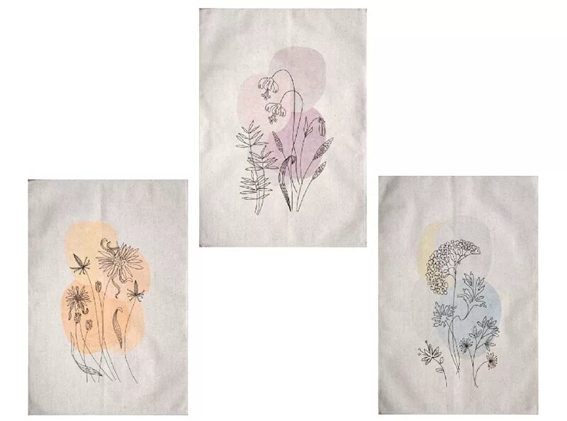 Комплект льняных полотенец 22С145-ШР 45х60 (3 шт) Графика Оршанский (серо-бежевый), Комплект полотенец (3 шт)