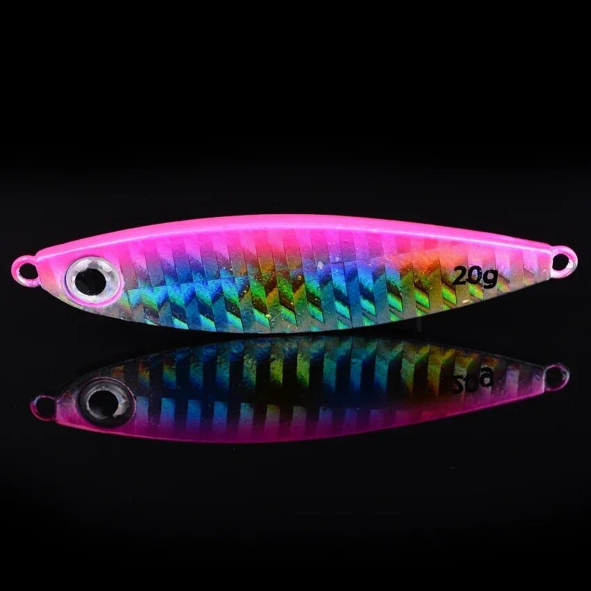 Shore Cast Metal Jig Spoon 7г 10г 15г 20г 30г Розовый, 7g, A No hook