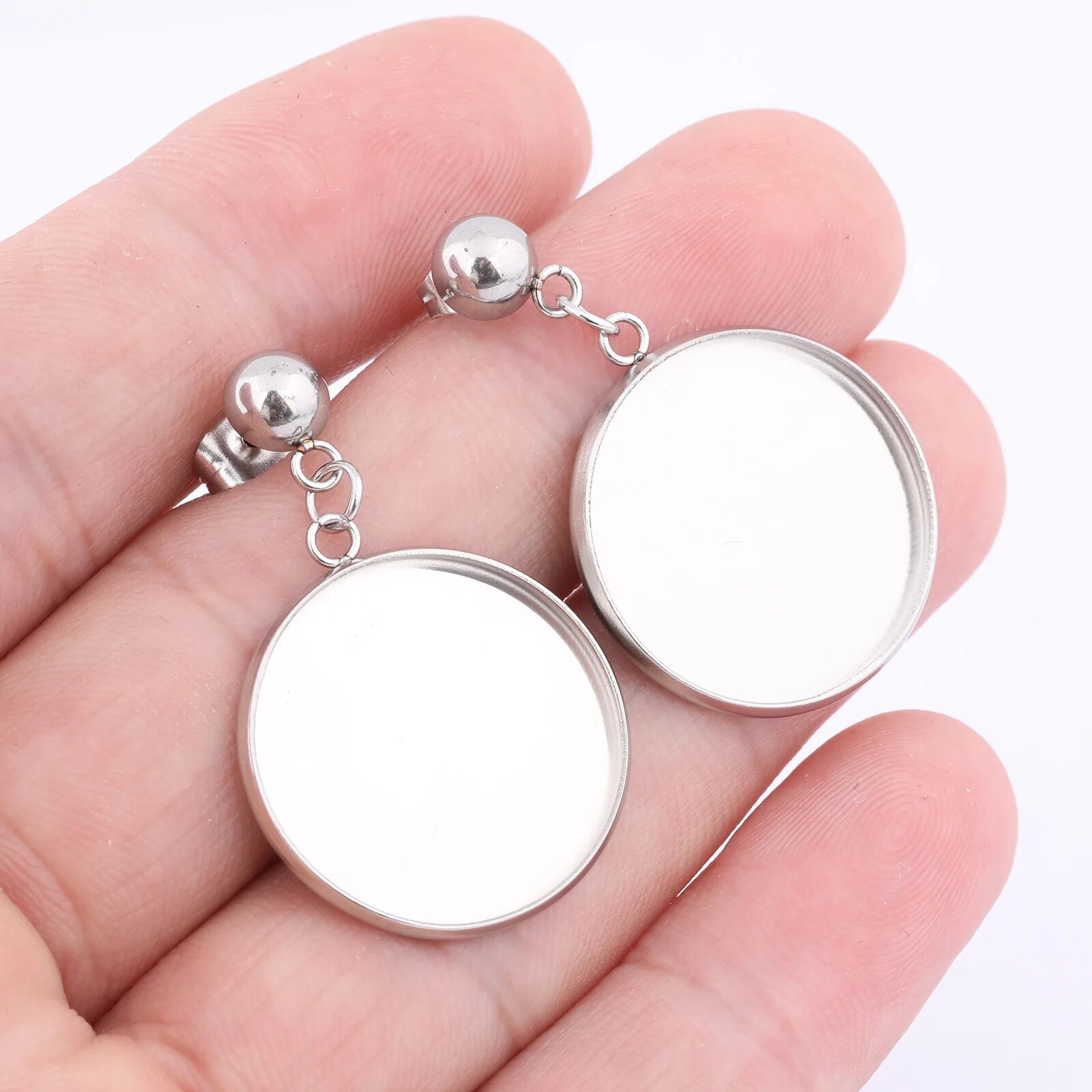 Фурнитура для сережек из нержавеющей стали, 10 шт.